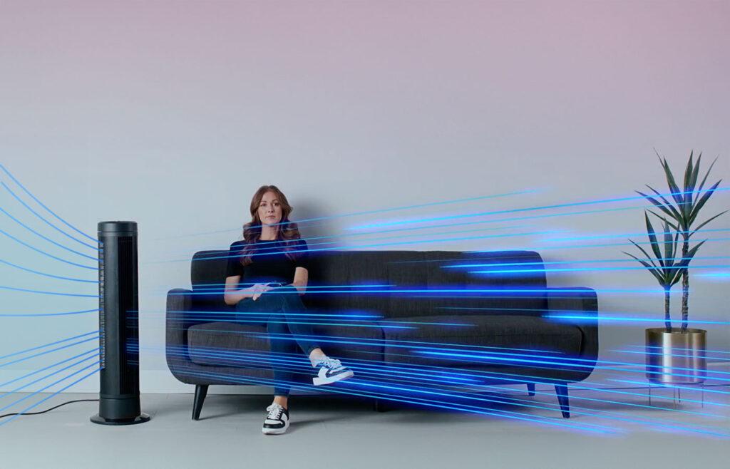 ARA® Oscillating Tower Fan with Ambient Light - Vornado