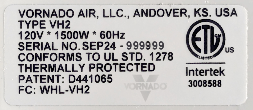 VH2 Recall - Vornado